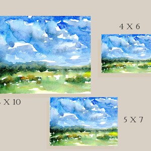Watercolor Landscape Painting PRINT, Abstract, Impressionist, Bright ...