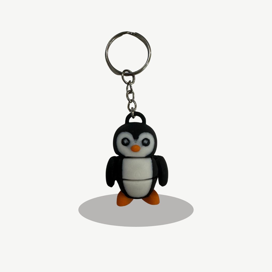 Penguin Keychain – Articulated Fidget Toy - Etsy