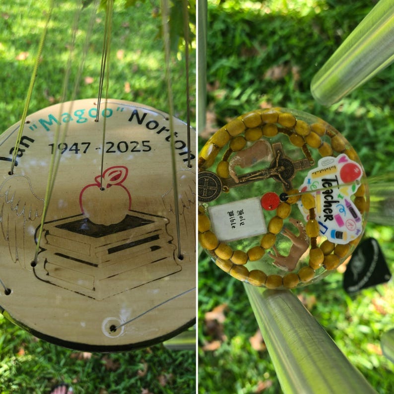 Cancer Survivor Gift Wind Chime, Personalized Remission Keepsake, Ring ...