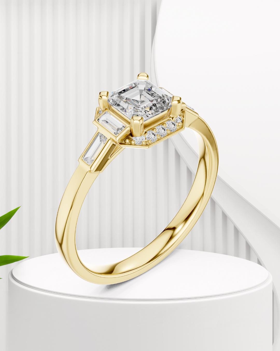 Elegant Bar Set Diamond Eternity Band | Gold Modern Stackable ...