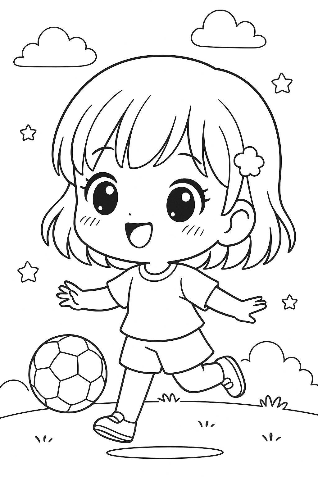 Kawaii Cute Girl Coloring Book for Kids | 19 Fun Chibi Pages | Adorable ...