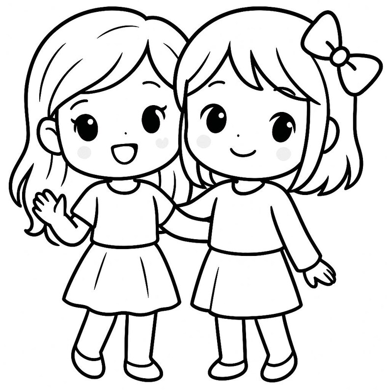 Kawaii Cute Girl Coloring Book for Kids | 19 Fun Chibi Pages | Adorable ...