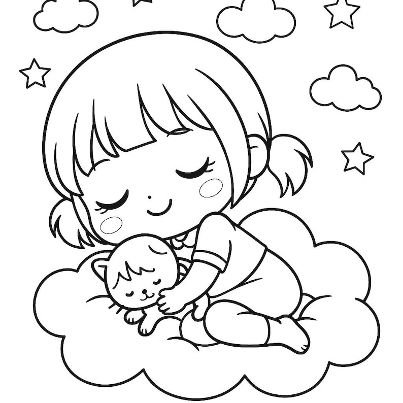 Kawaii Cute Girl Coloring Book for Kids | 19 Fun Chibi Pages | Adorable ...