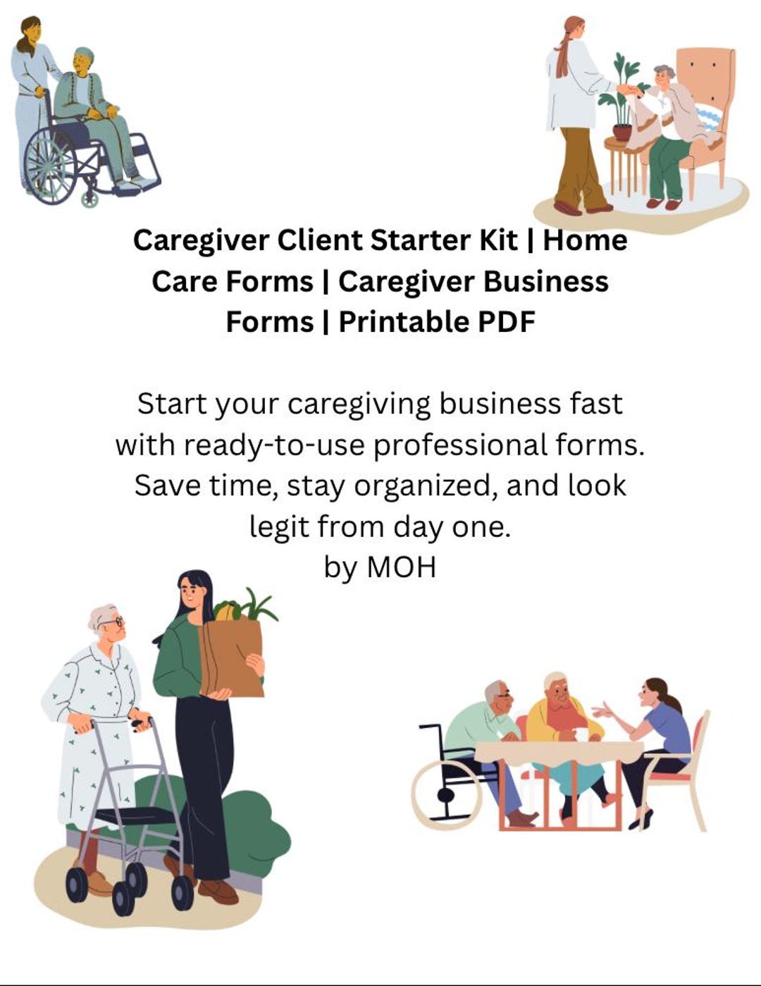 Caregiver Client Starter Kit | Home Care Forms | Caregiver Business ...