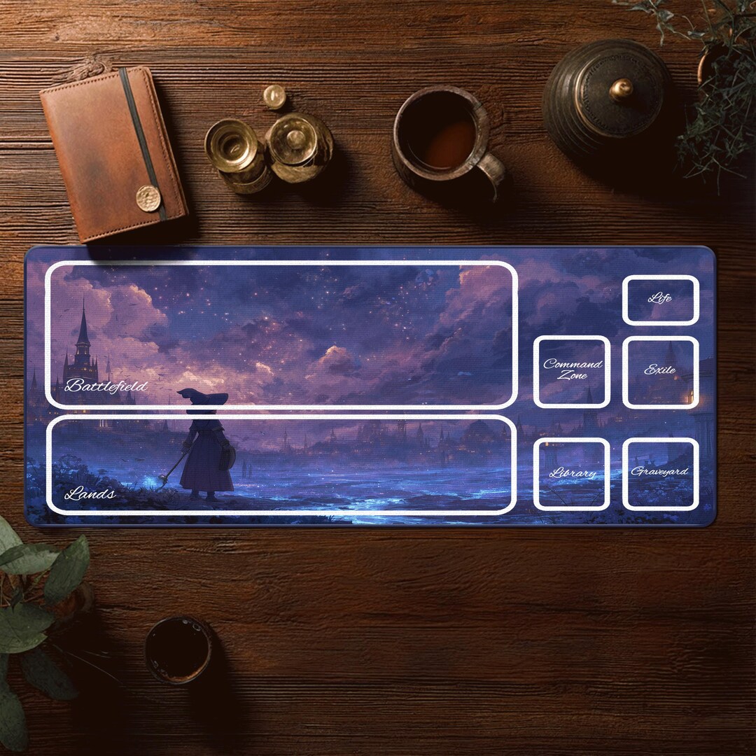Arcane Twilight Mage Playmat - MTG Playmat With Zones - Magic the ...