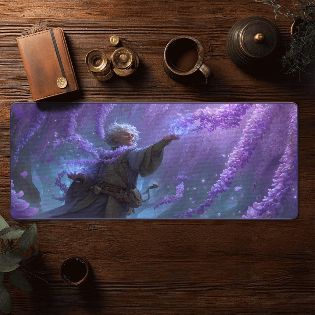 Wisteria Spellkeeper Desk Mat - MTG Playmat With Zones - Magic the ...