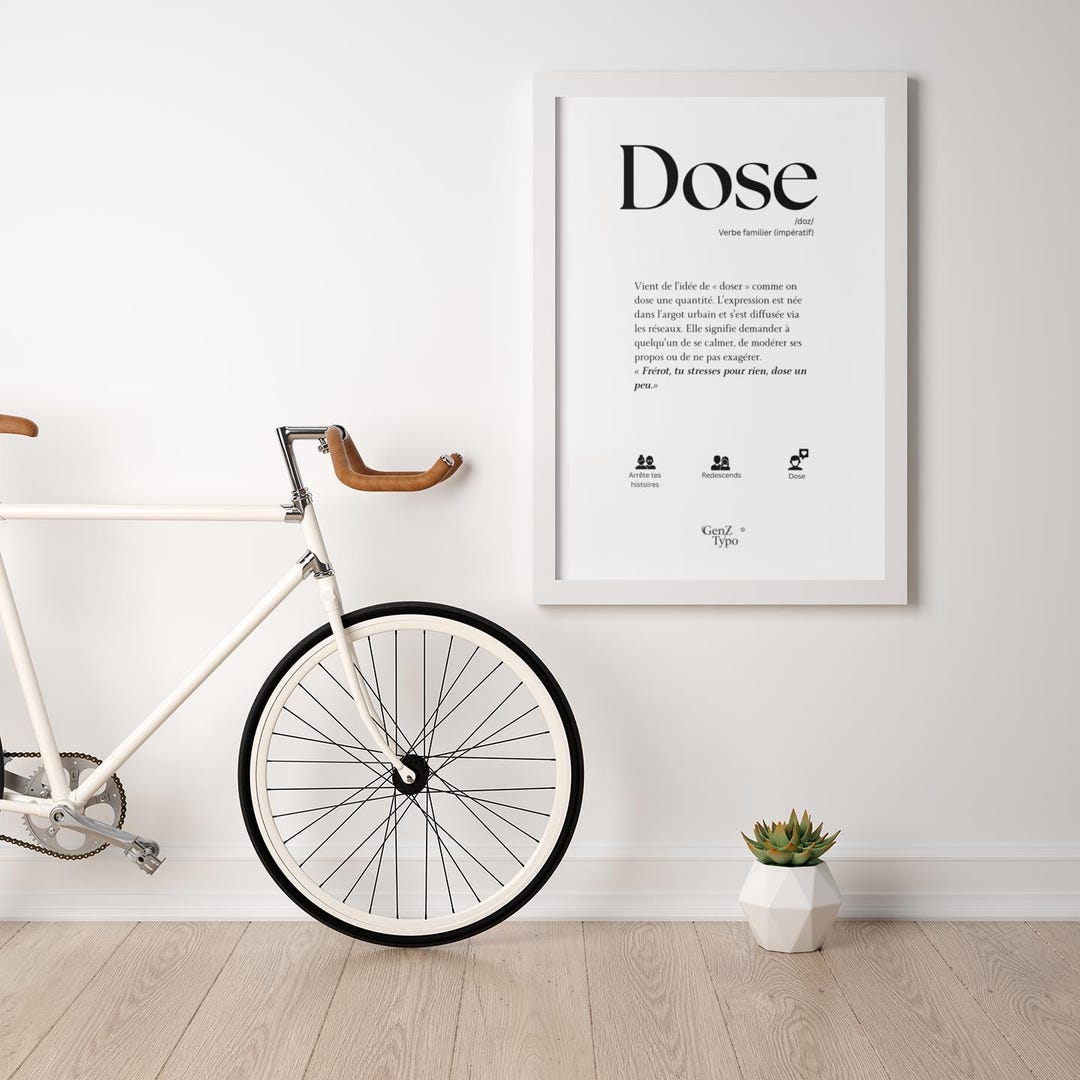 “dose” Poster – Defined Gen Z Expression | Minimalist Typographic ...