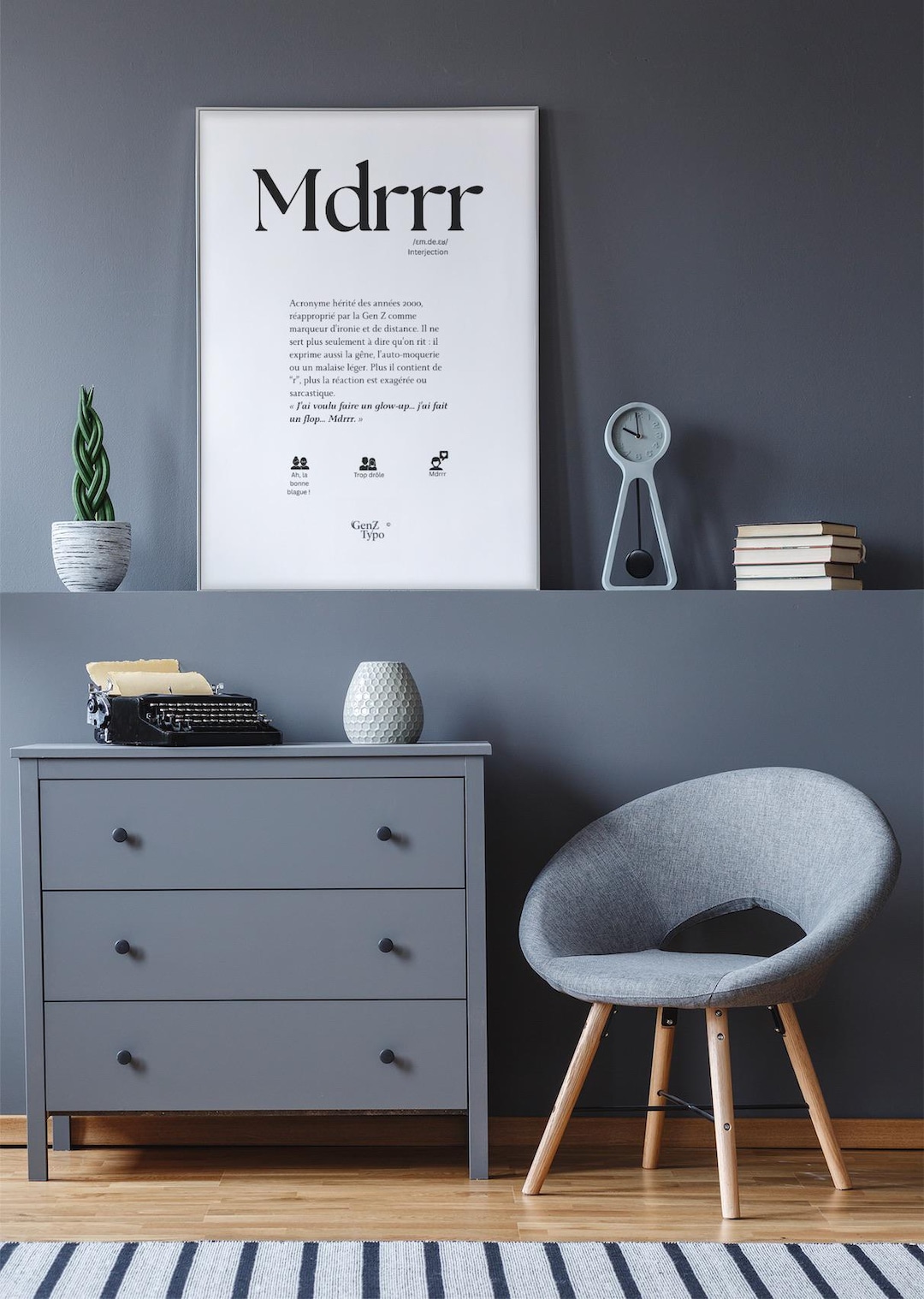“mdrrr” Poster – Gen Z Expression | Elegant Minimalist Typographic ...