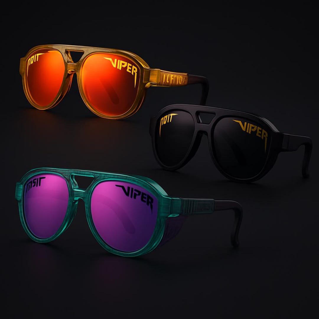 Pit Viper Style Round Sports Sunglasses – Polarized UV400 Cycling, Ski ...