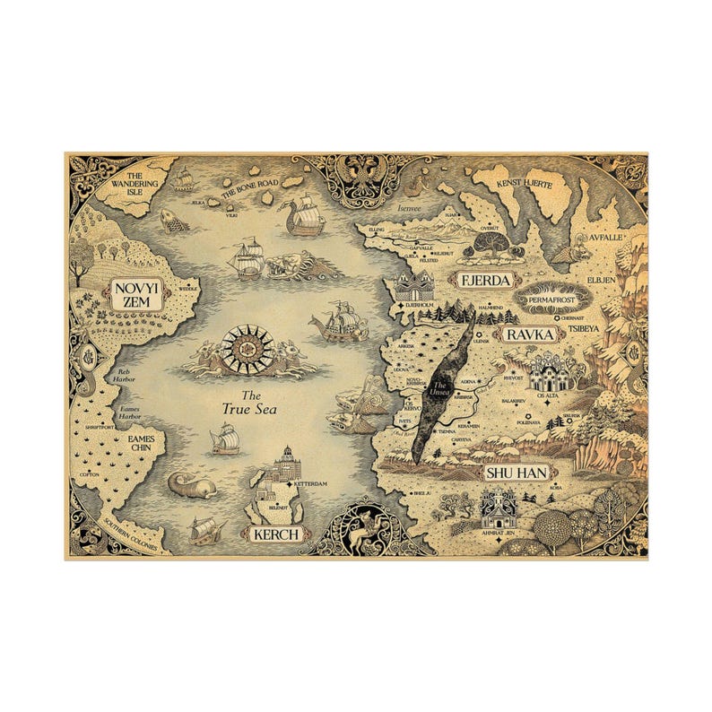 The Grishaverse Map Poster, Grisha Trilogy Map, the Grishaverse Map ...