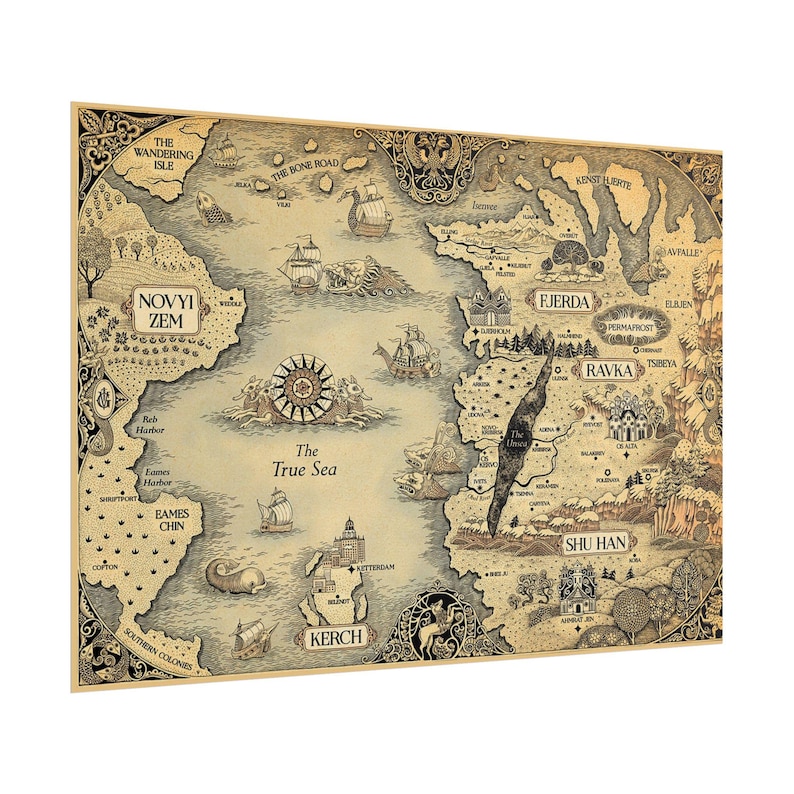 The Grishaverse Map Poster, Grisha Trilogy Map, the Grishaverse Map ...