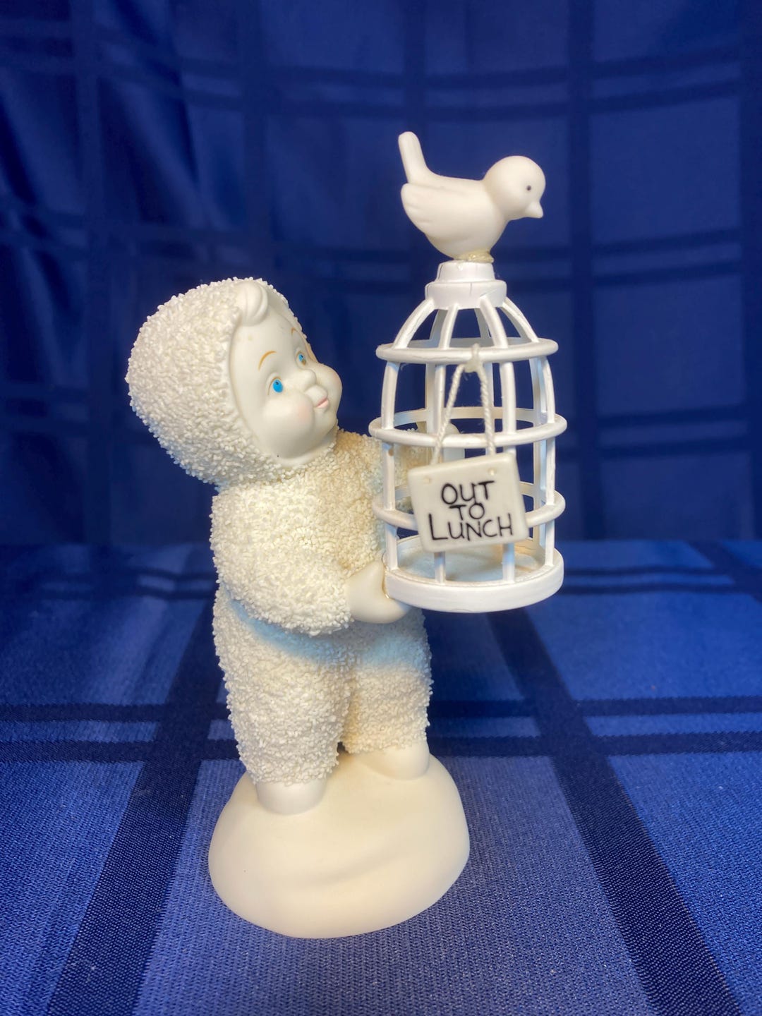Snowbaby "out to Lunch" Snow Angel With Bird & Bird Cage(2003 ...