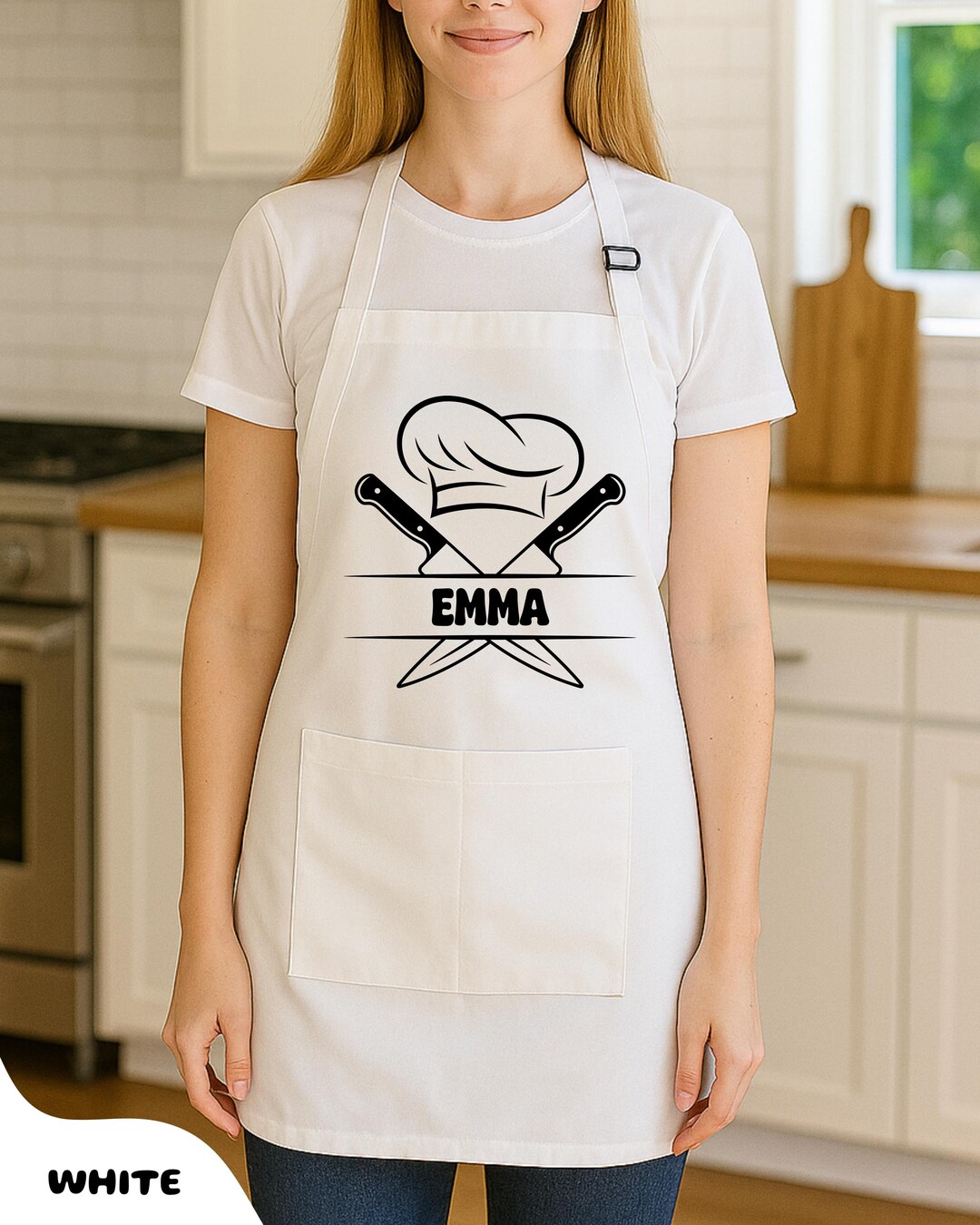 Personalized Chef Apron With Name, Custom Cooking Apron, Baking Apron ...