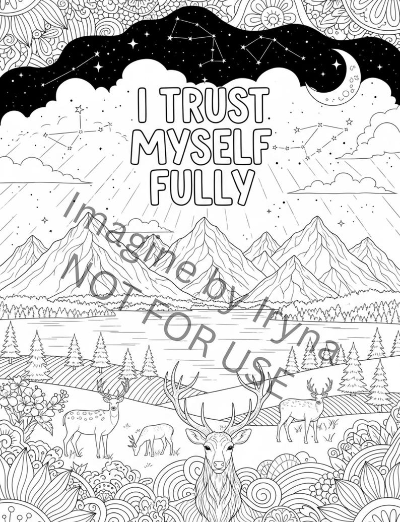 20 Affirmations Coloring Pages | Mindfulness Quotes, Floral Mandalas ...