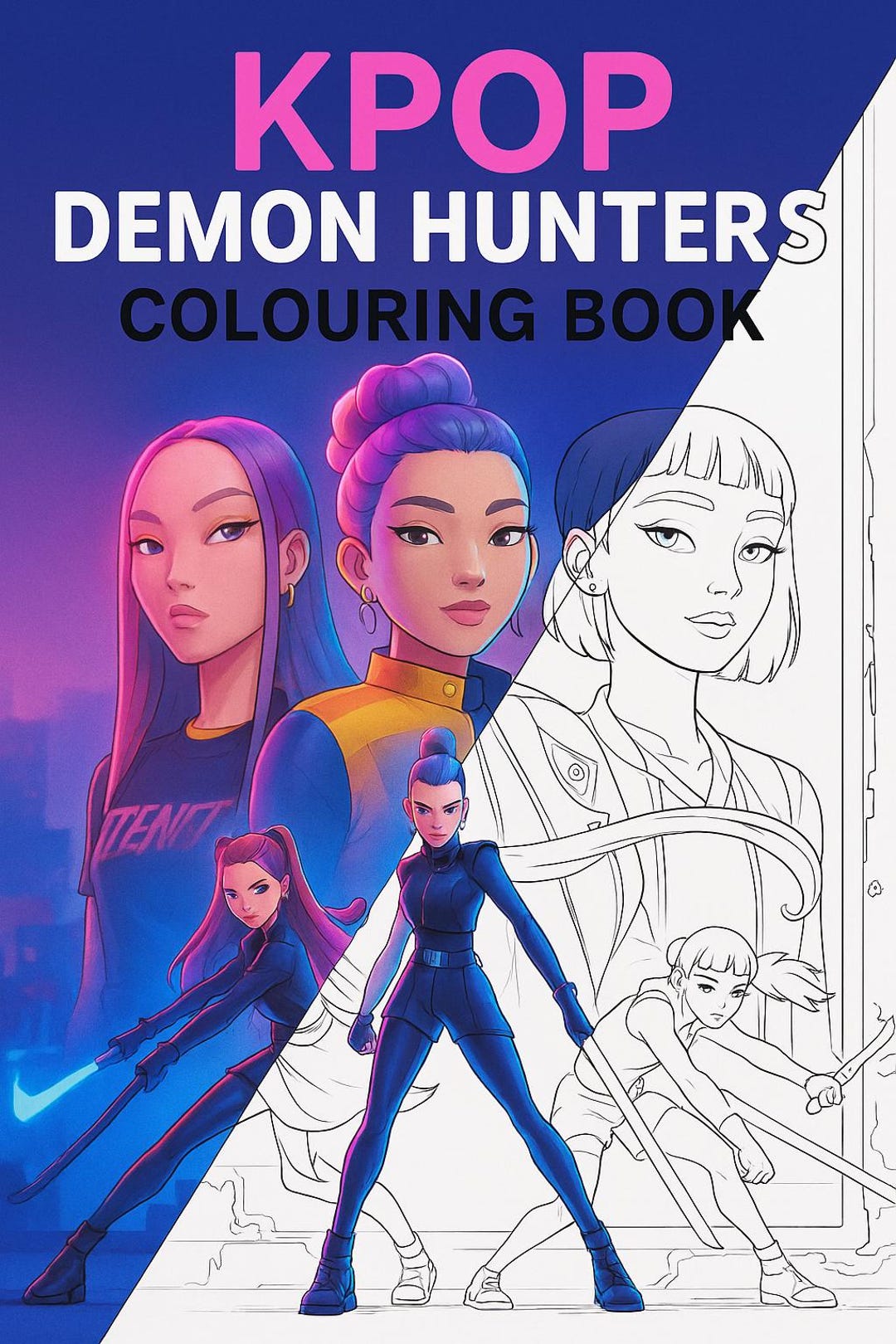 21 Kpop Demon Hunters Colouring Pages | Anime Girls Coloring Book ...