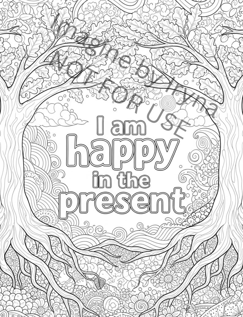 20 Affirmations Coloring Pages | Mindfulness Quotes, Floral Mandalas ...