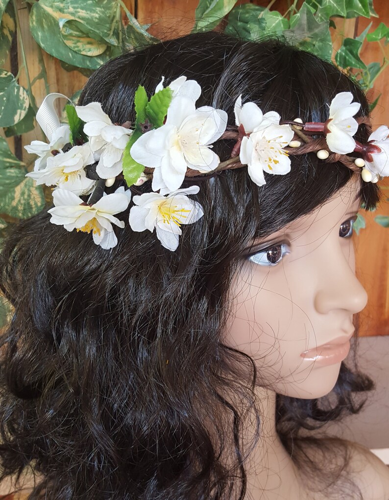 Flower Crown Floral Hair Wreath Wedding Boho Woodland - Etsy