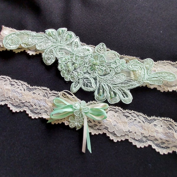Mint Green Garter - Etsy