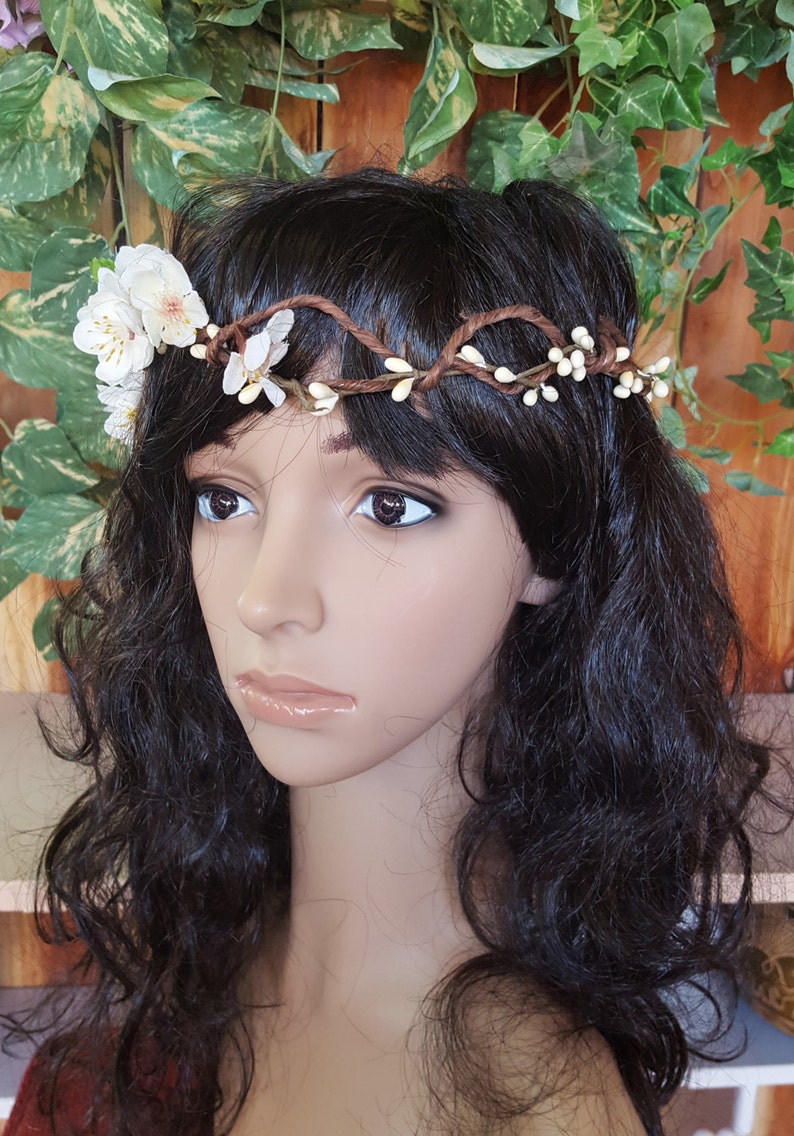 Flower Crown Floral Hair Wreath Wedding Boho Woodland - Etsy