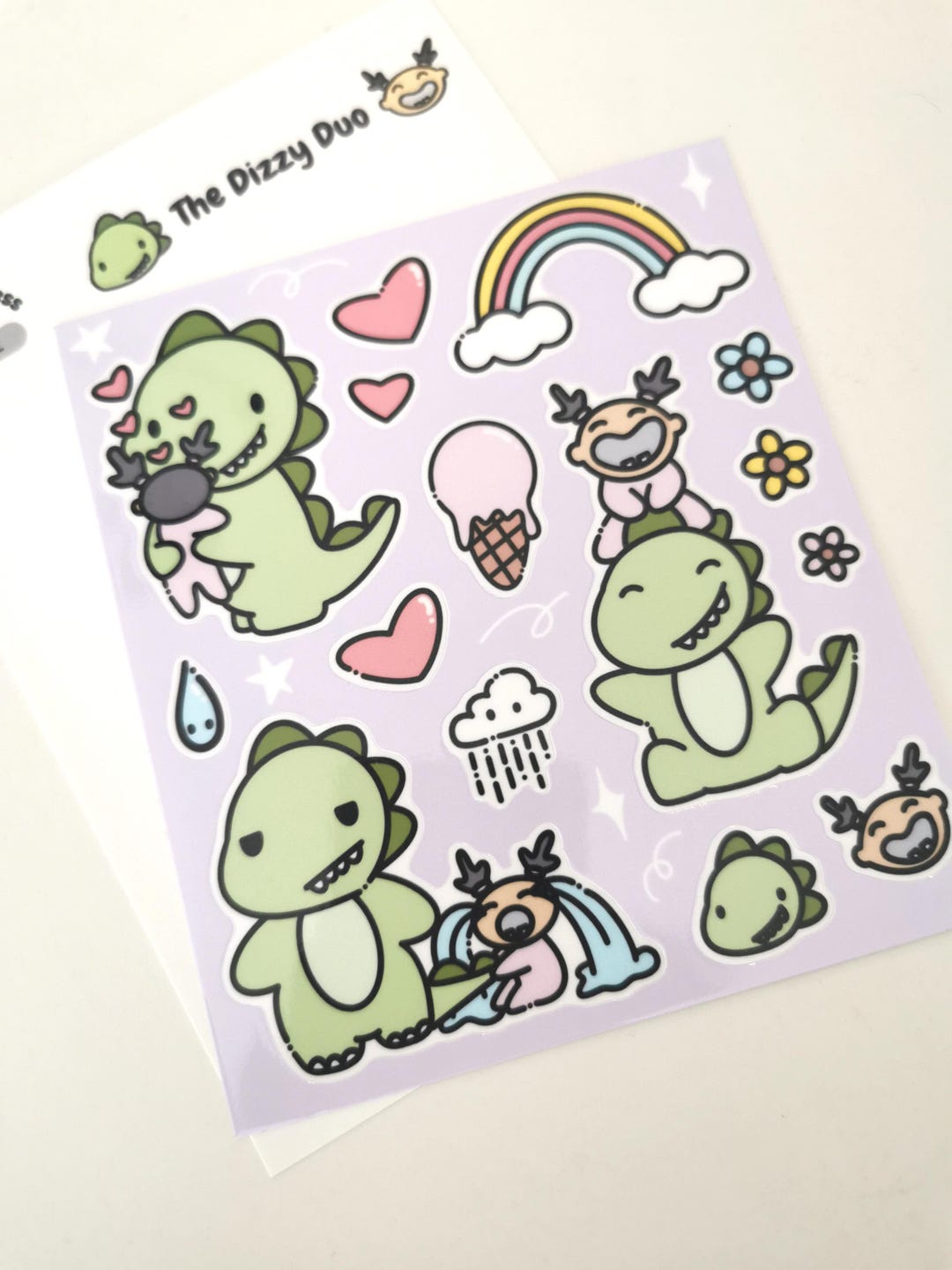 Dizzy Duo Fun Sticker Sheet | Waterproof,silly Friends,journaling - Etsy