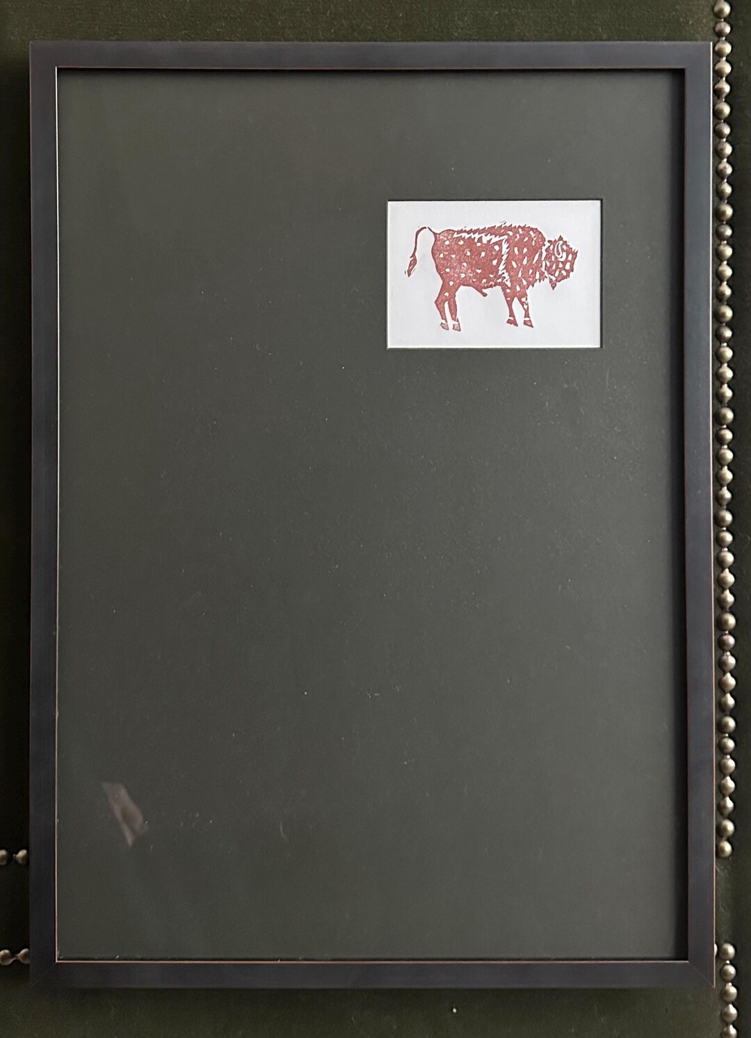 Yellowston - Bison Linocut, Custom Framed - Etsy
