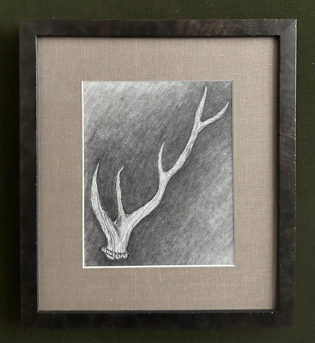 Yellowstone - Antler - Original Charcoal Drawing on Archival Paper ...