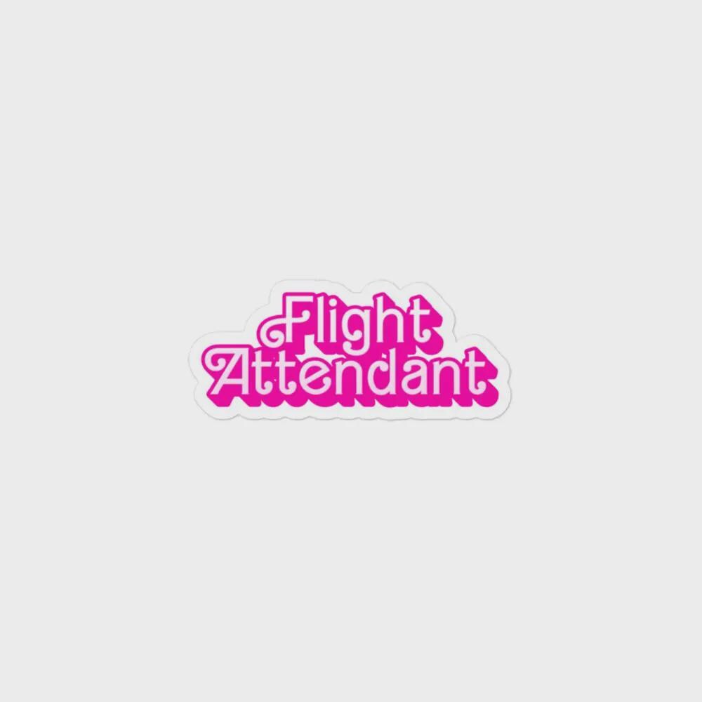 Flight Attendant Sticker: Aviation Gift for Cabin Crew, Laptop Decal ...