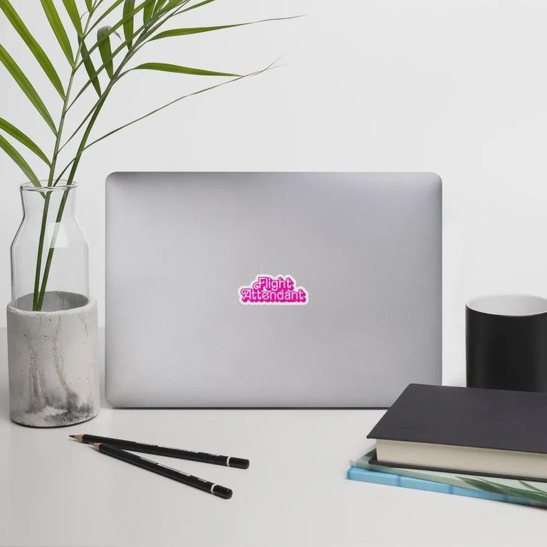 Flight Attendant Sticker: Aviation Gift for Cabin Crew, Laptop Decal ...