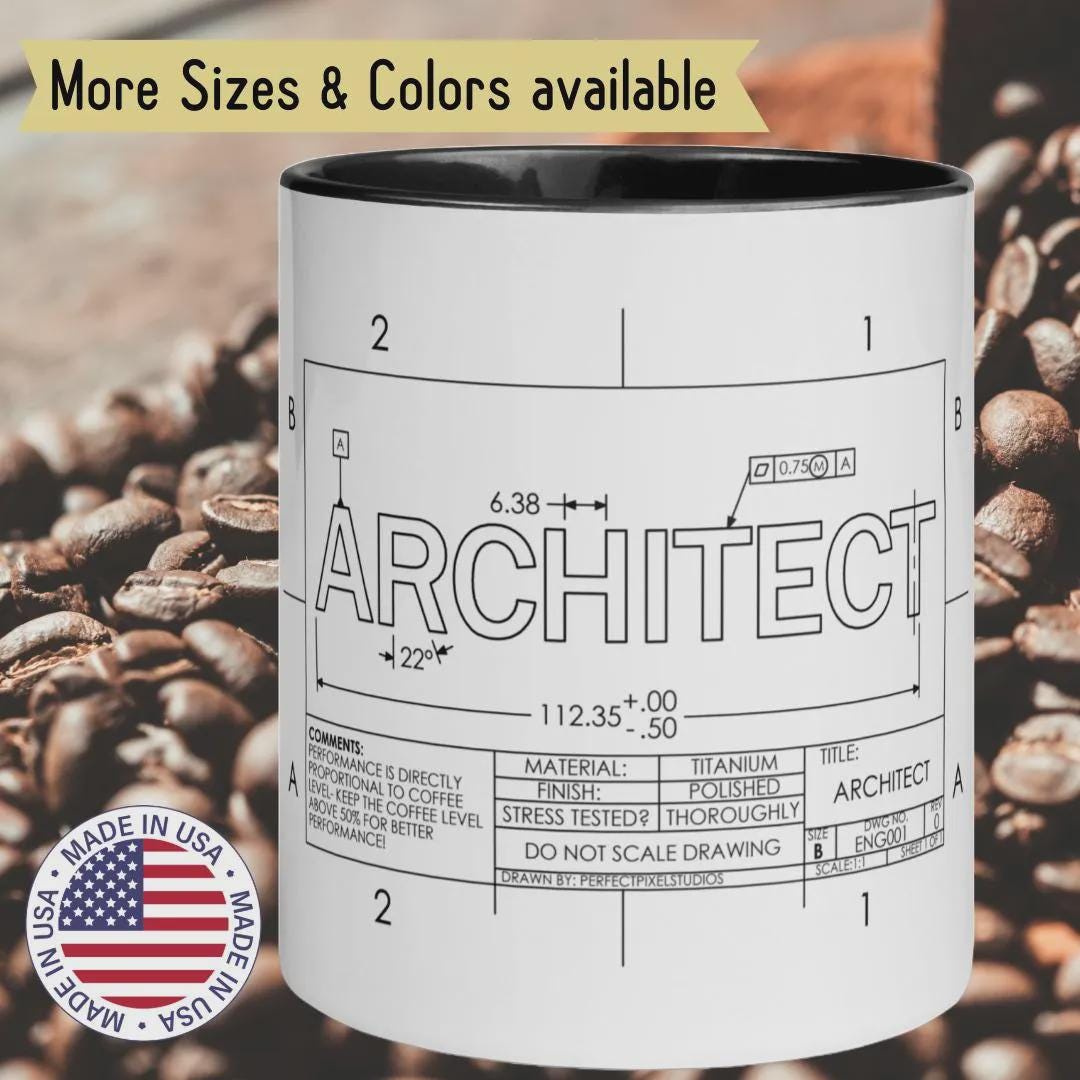 Architect Coffee Mug: Blueprint Design, Structural Engineering Gift - Etsy