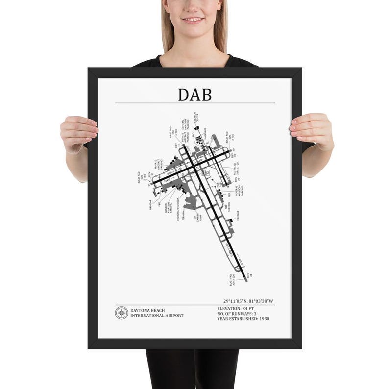 Custom Airport Map Print, Personalized Aviation Art, Any Airport, Wall ...