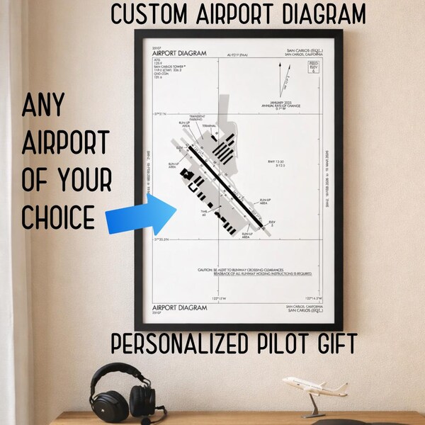 Airport Runway Map - Etsy