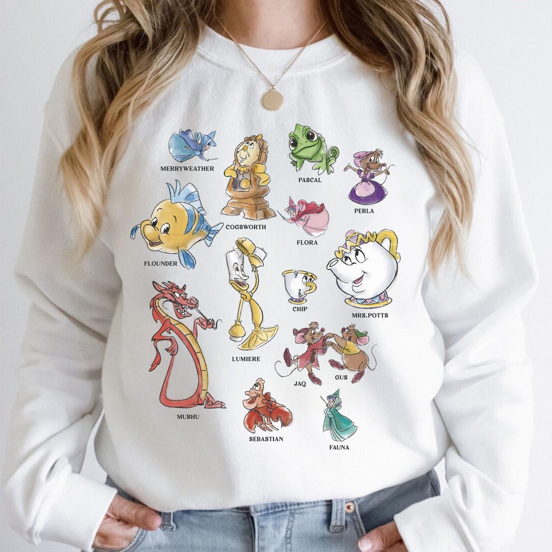 Disney All Princess Sidekick Identification Group Shot Retro, Magic ...