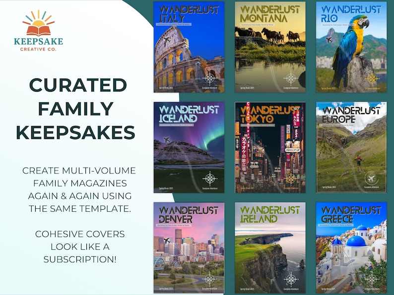 Wanderlust Adventure Photo Book Template | 25-page Canva Family Travel ...