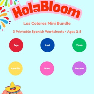 Spanish Colors Worksheet Bundle • Bilingual Learning (PDF) - Etsy