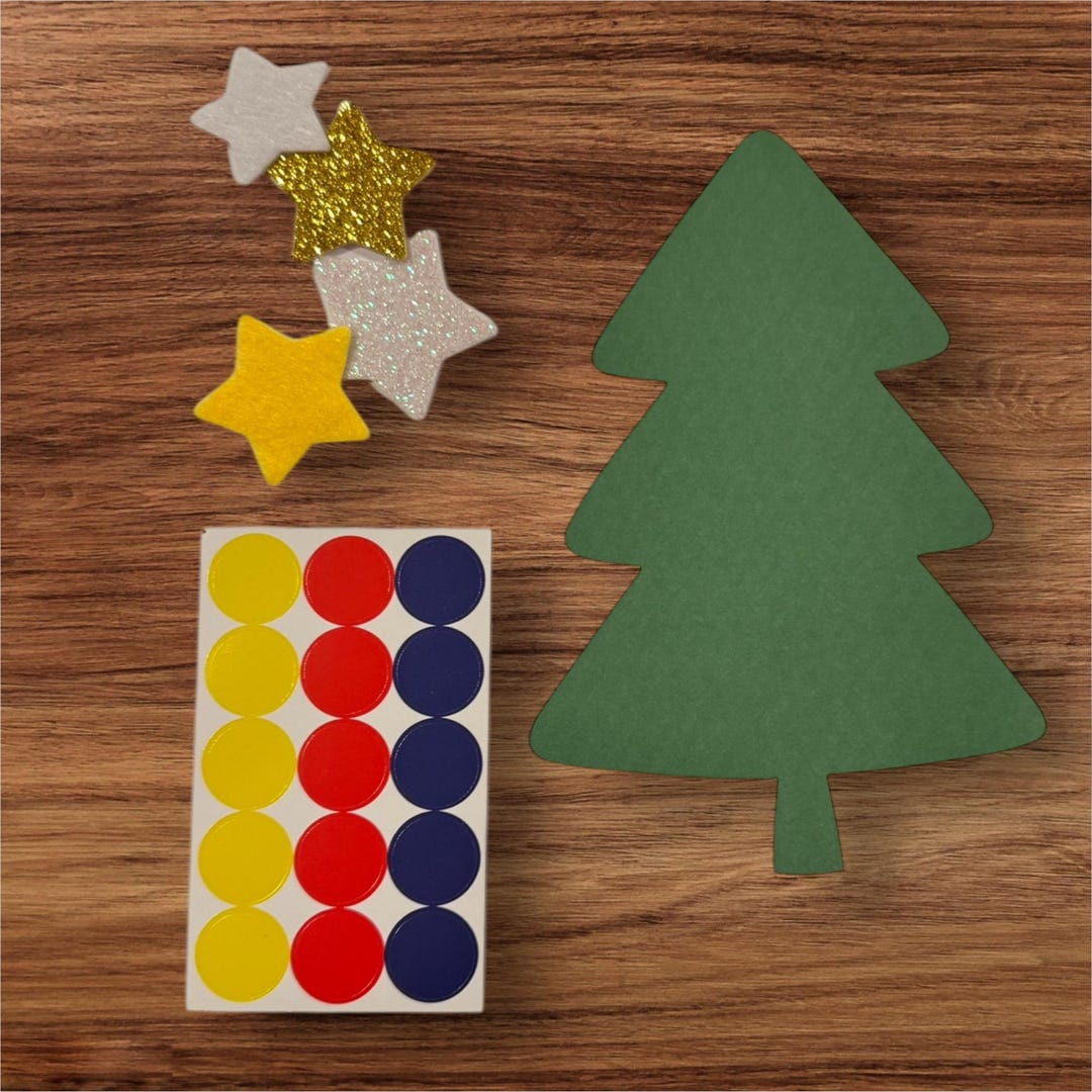 Christmas Tree Paper Craft Kit Toddler, Preschool, Kindergarten, All ...
