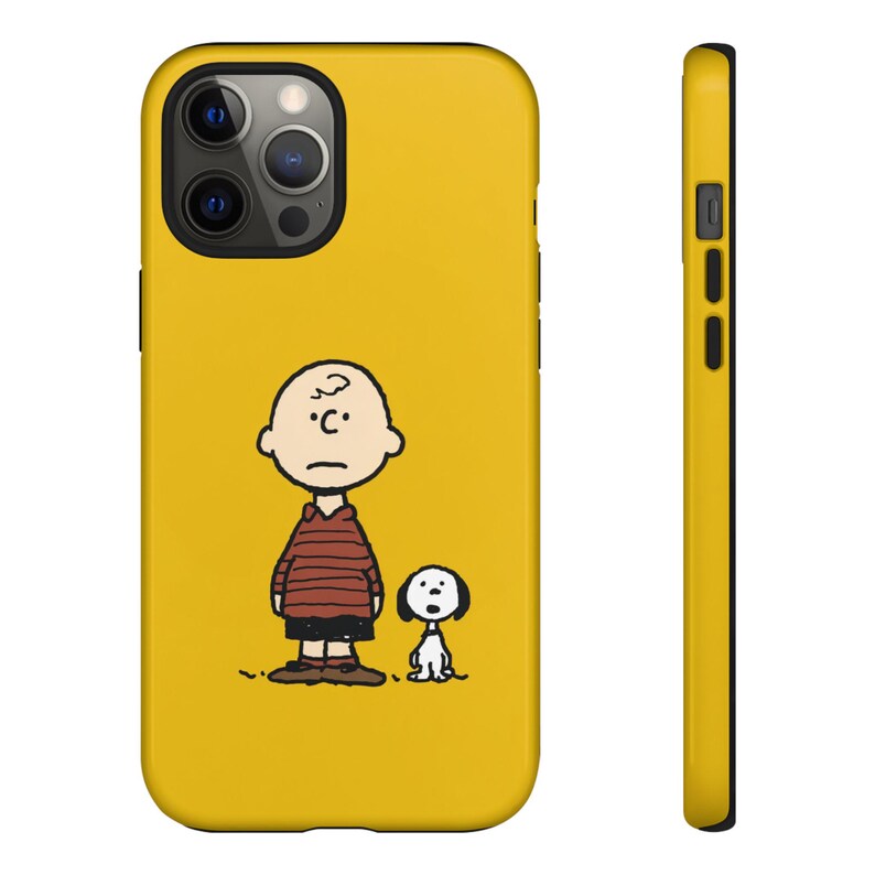 Charlie Brown & Snoopy Phone Case | Yellow Protective Cover - Etsy