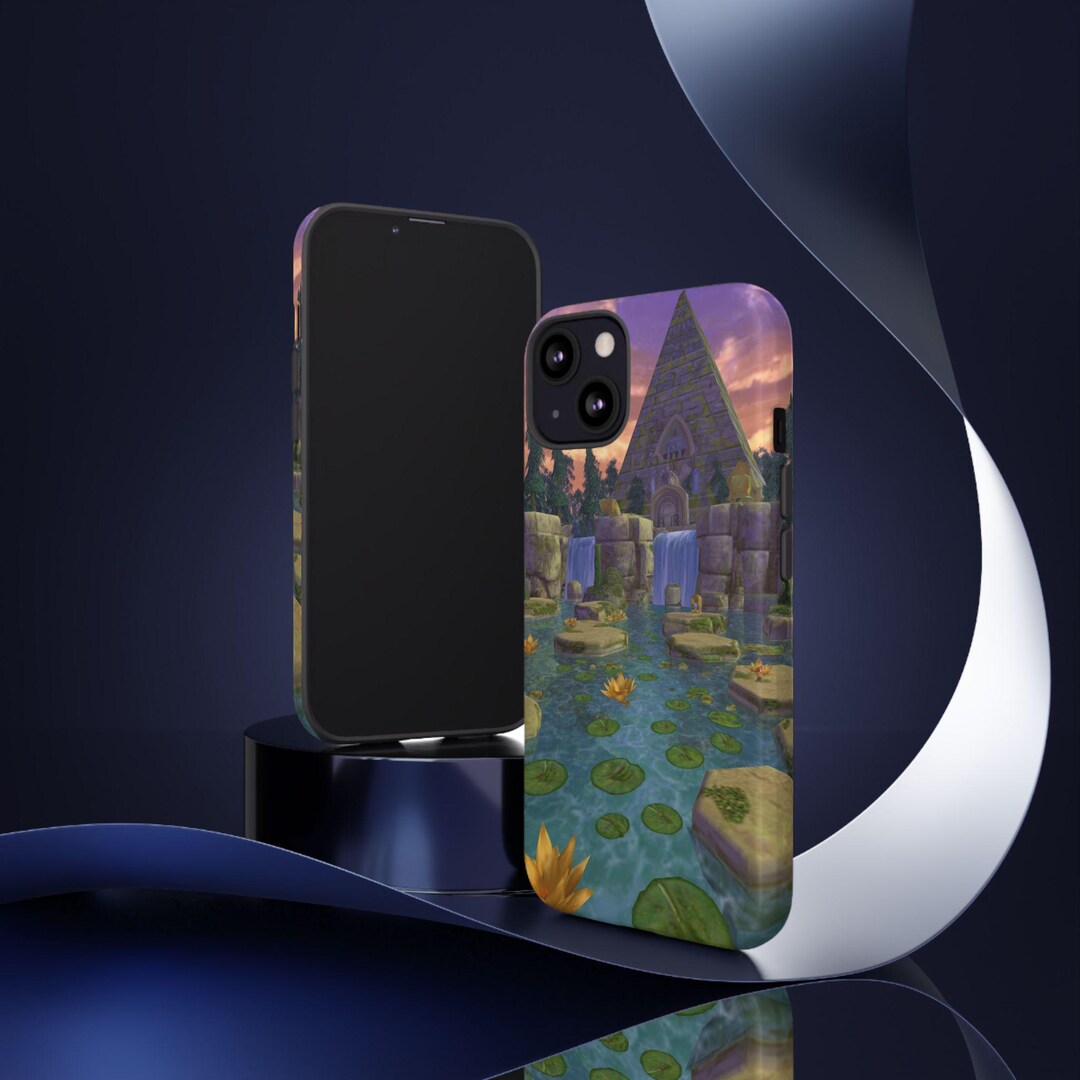 Mystic Pyramid Waterfall Phone Case | Liminal Space CGI Art - Etsy