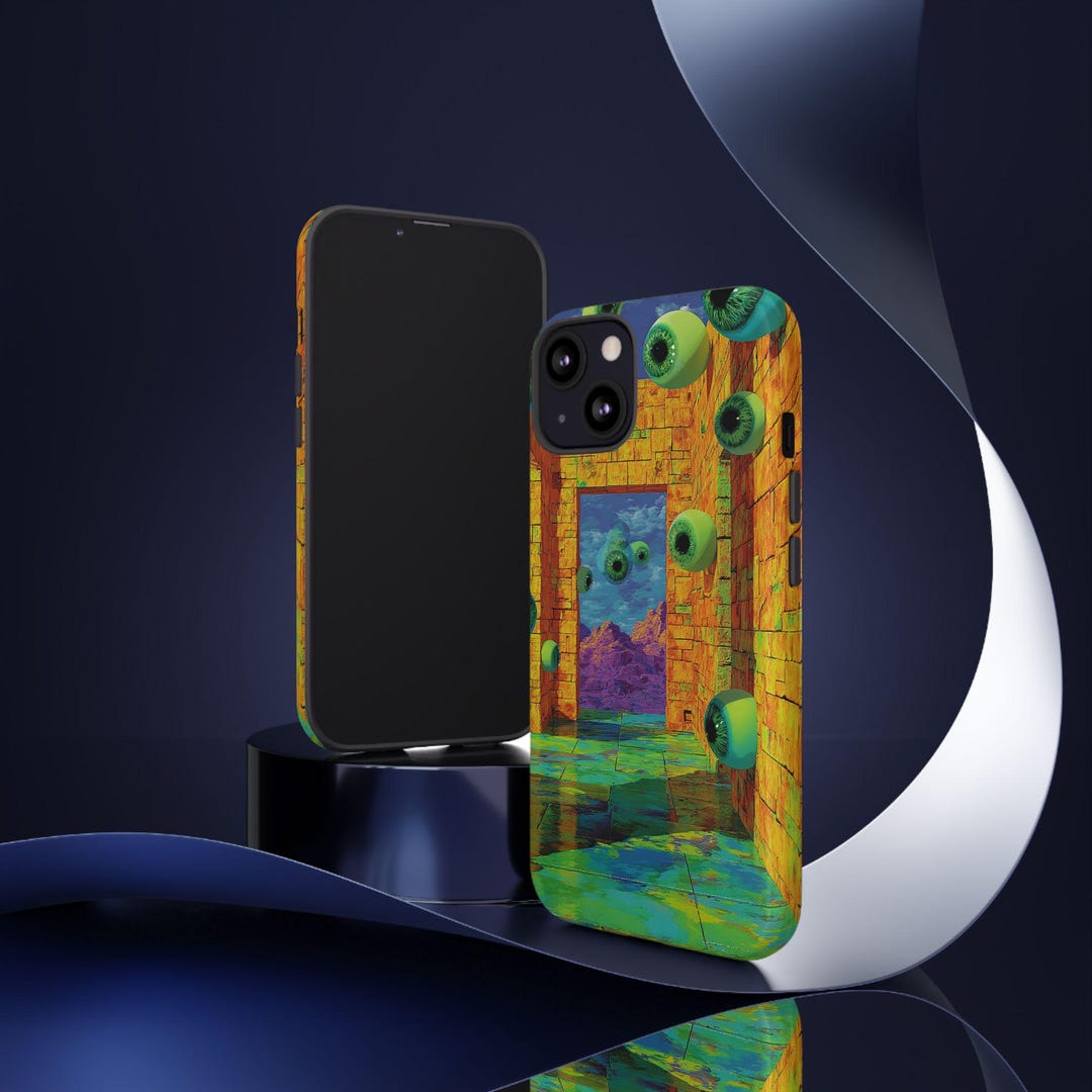 Surreal Floating Eyes Phone Case | 90s CGI Art, Vaporwave - Etsy