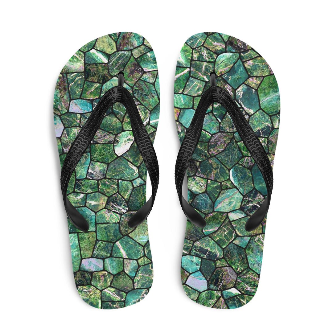 HEALING RIVER STONES Designer Flip-flops for Beach, Pool, Spa, and More ...