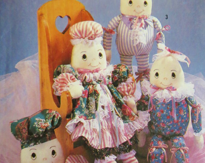 Simplicity 7311 Stuffed Egghead Dolls and Clothes Sewing - Etsy