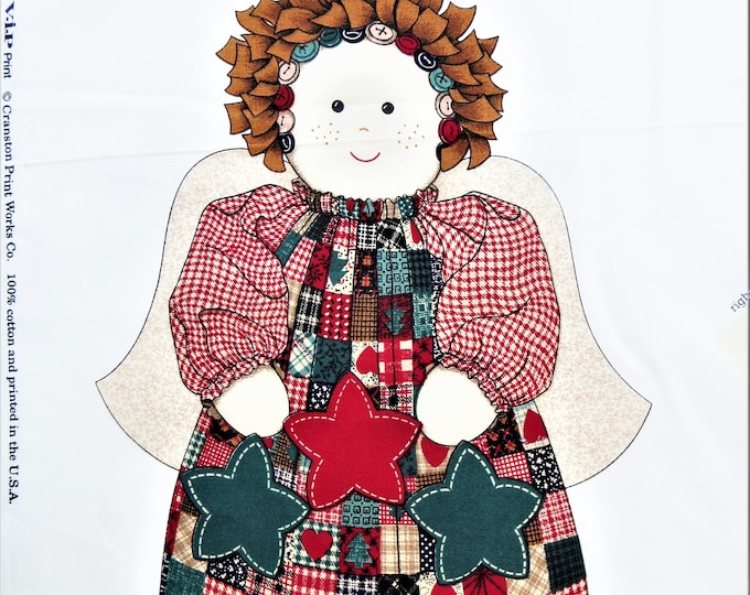 Angel Rag Doll Fabric Panel Heartland Angel, to Sew and Stuff Country ...