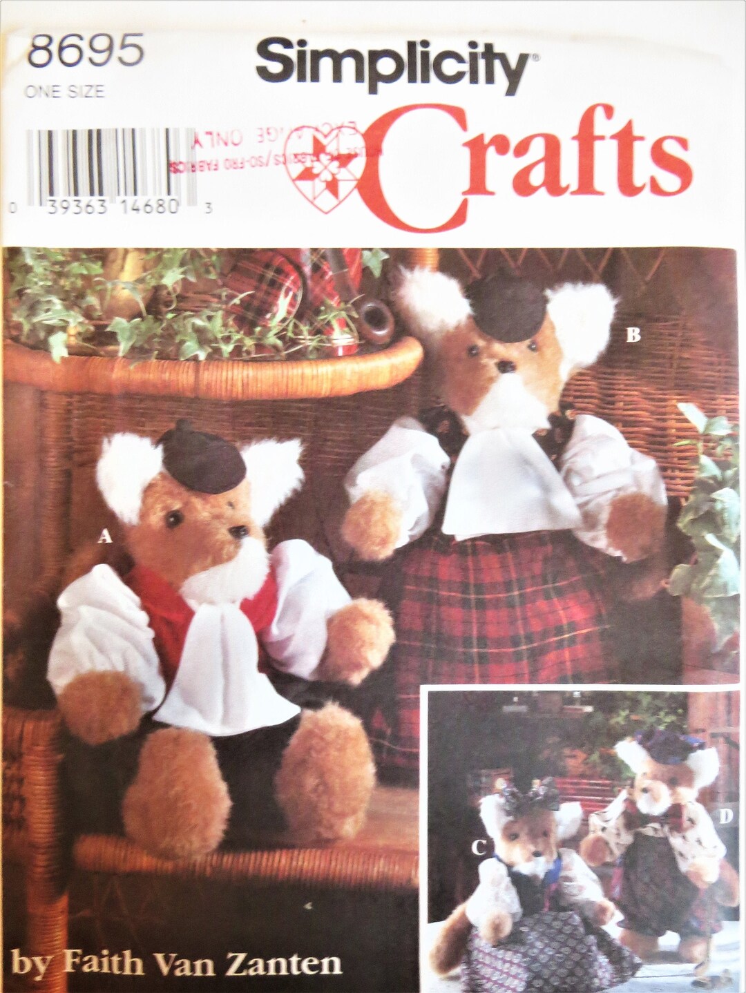 Simplicity 8695 Fox Dolls and Clothes Sewing Pattern, Faith Van Zantan ...