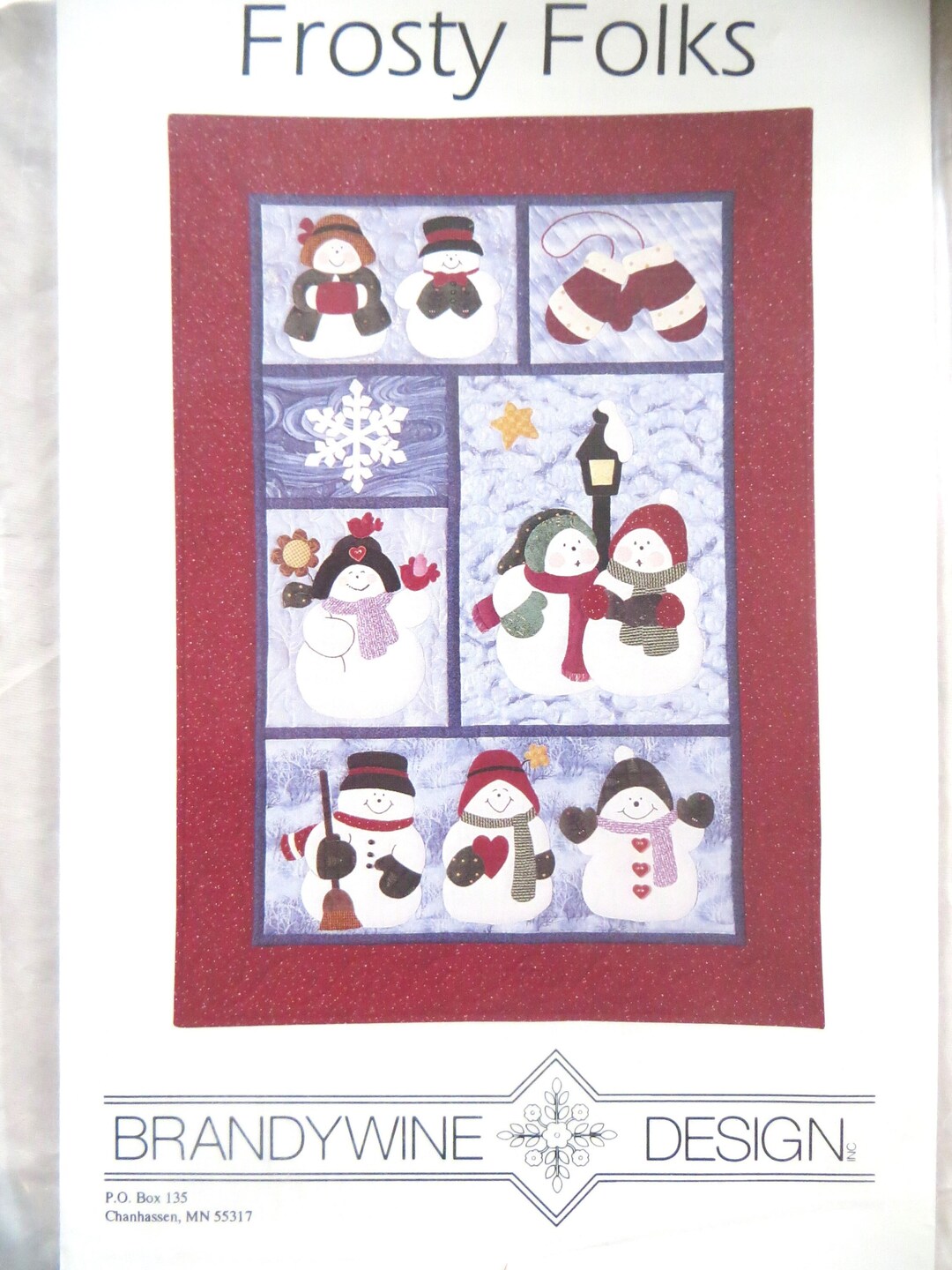 Snowman Frosty Folks Quilt Pattern, Brandywine Design BWD-C09, for a ...