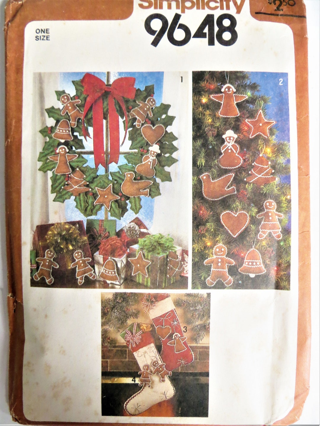 Simplicity 9648 Felt Christmas Decorations Pattern, Wreath Stockings ...