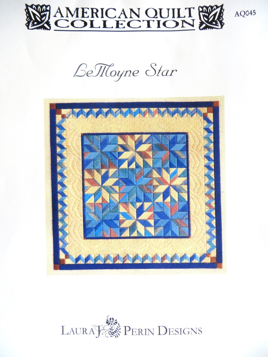 Lemoyne Star Laura J Perin CHART Pattern AQ045 for Needlepoint ...