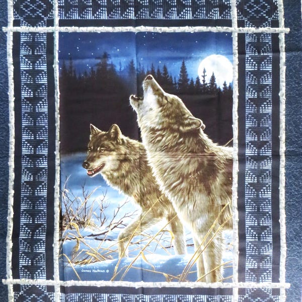 Wolf Fabric Panel - Etsy