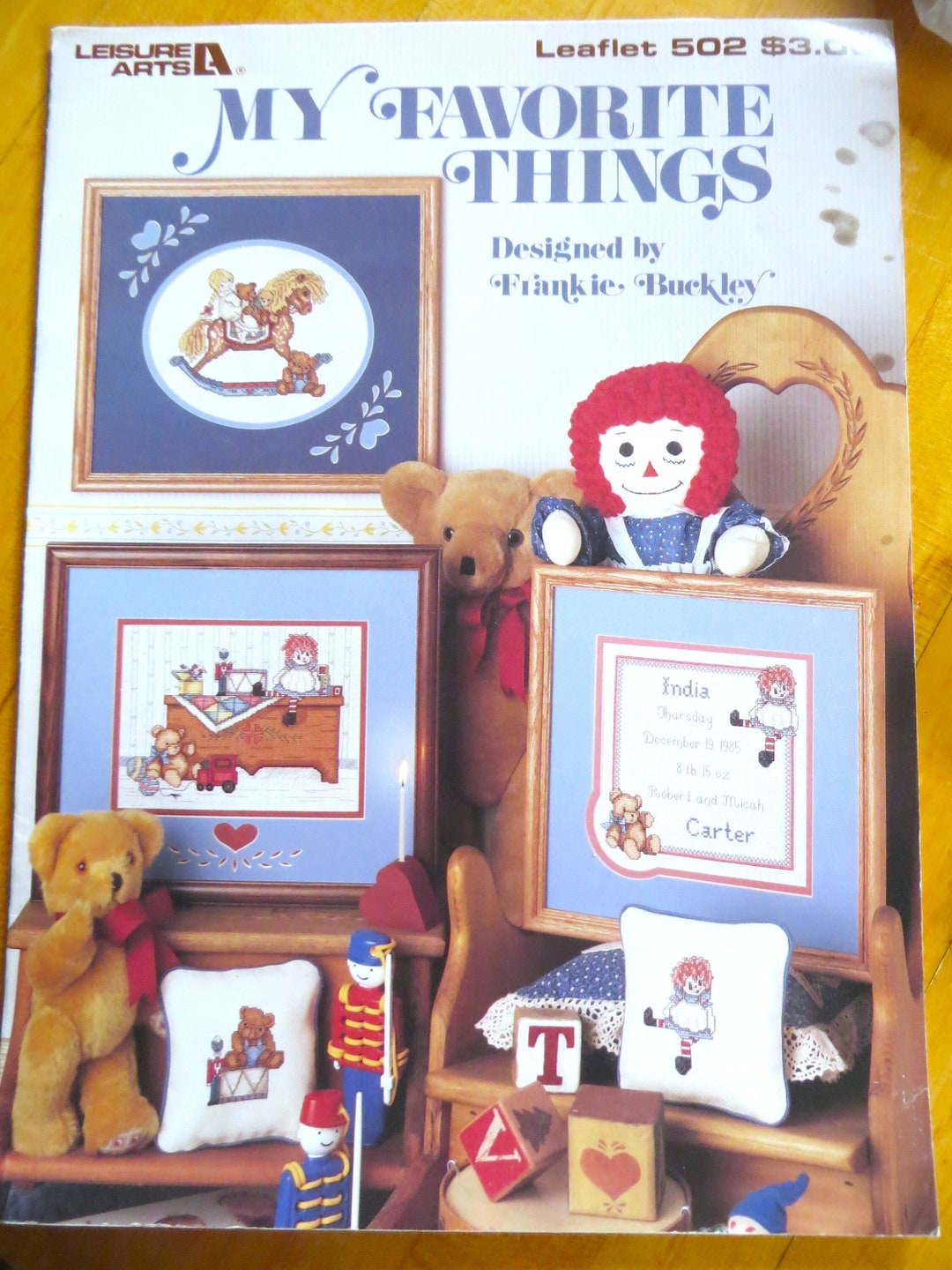 My Favorite Things Counted Cross Stitch CHARTS PATTERNS, Rag Dolls Toys ...
