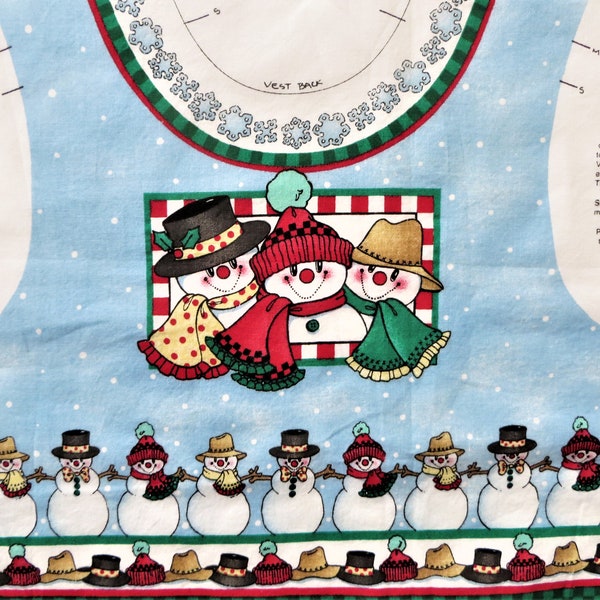 Snowman Vest - Etsy