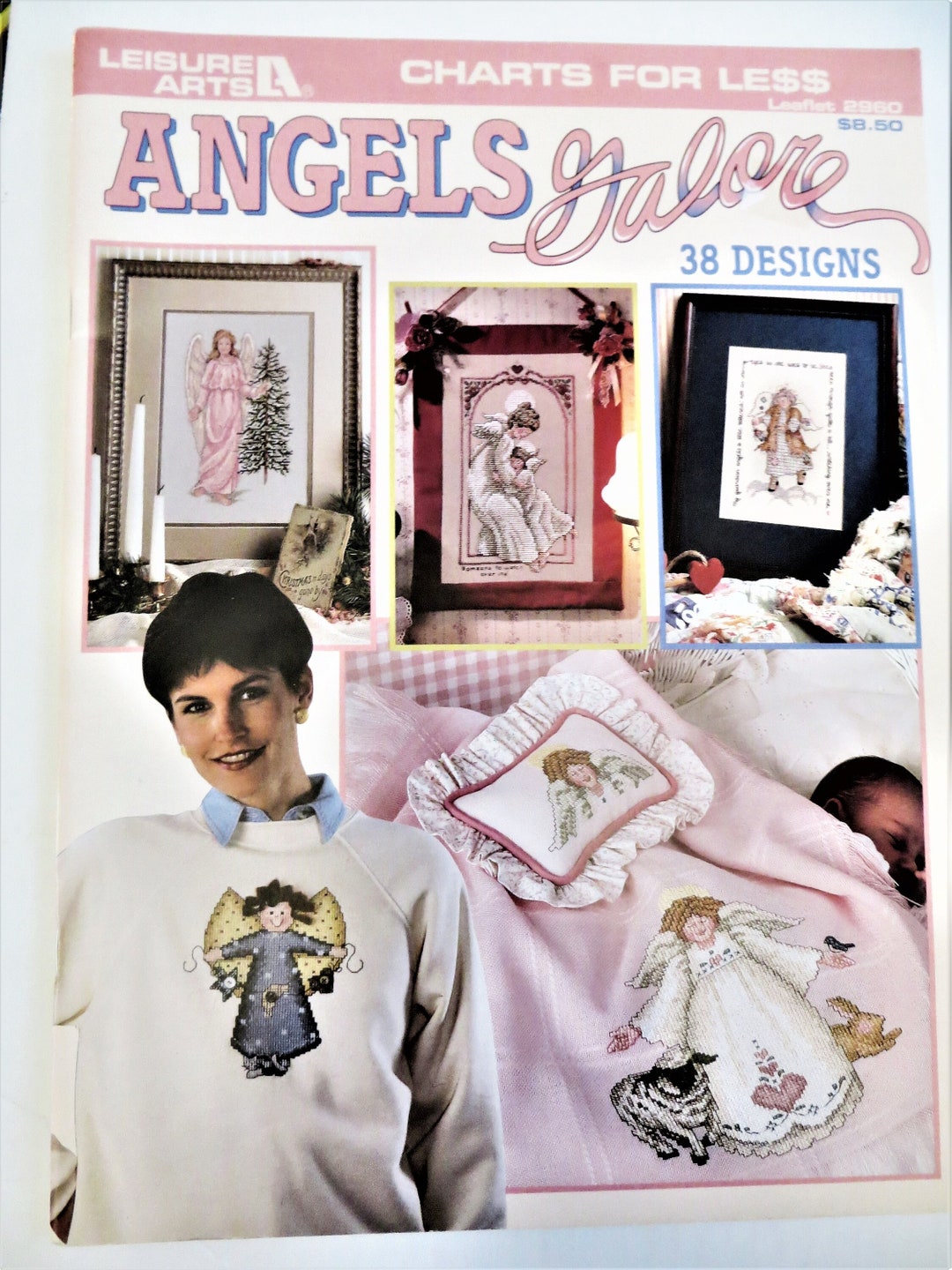 Angels Galore Counted Cross Stitch Chart Booklet, Leisure Arts 2969, 54 ...