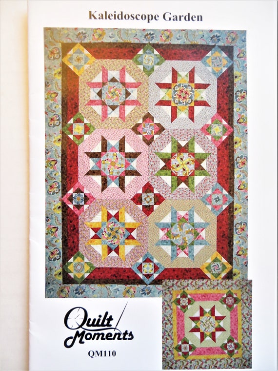 Kaleidoscope Garden Quilt Pattern Star Flowers Patchwork | Etsy